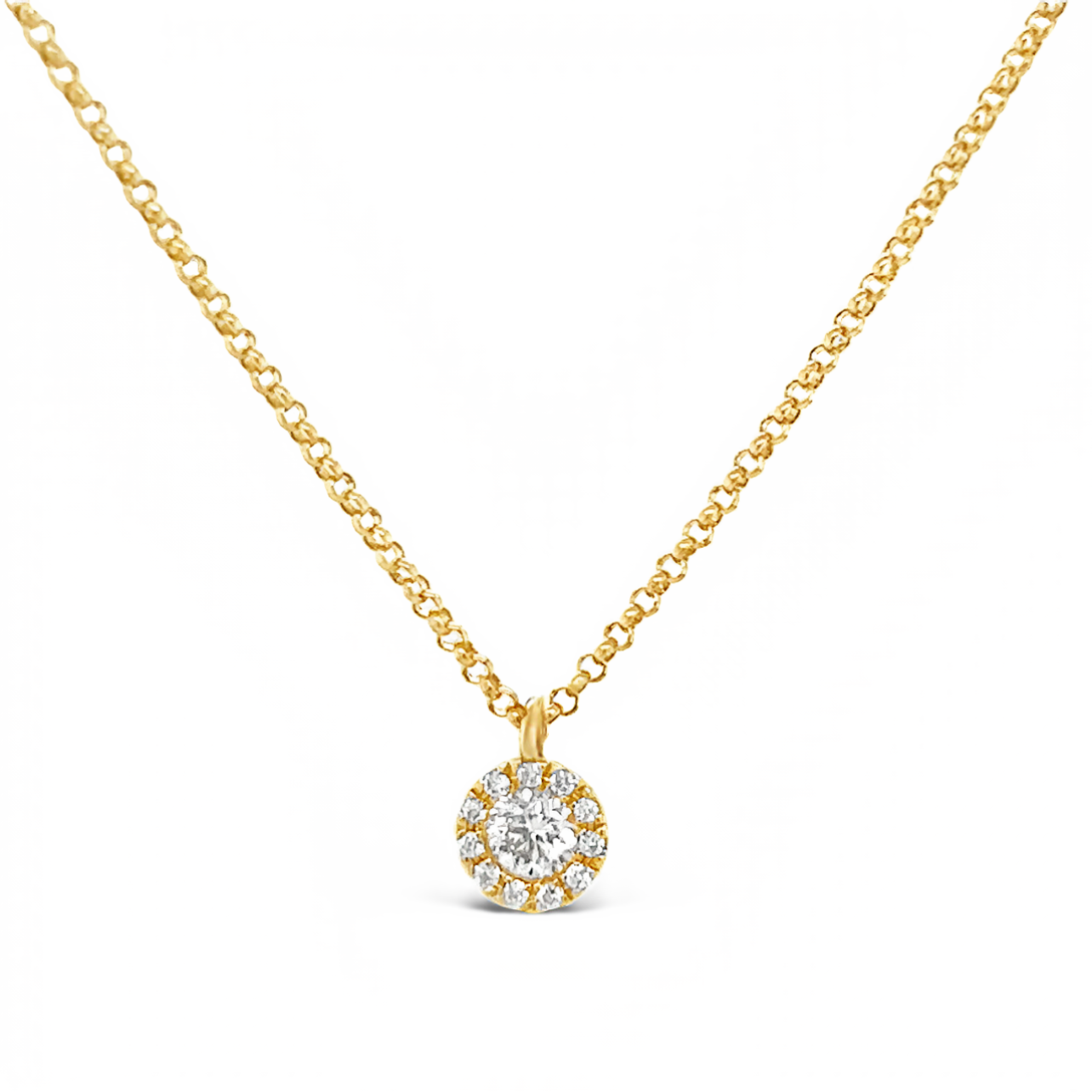 Pave Bezeled Diamond Necklace - Rebecca Bourke Designs